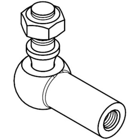 DIN 71802 Winkelgelenk mit Gewindezapfen, Sechskantmutter und ...