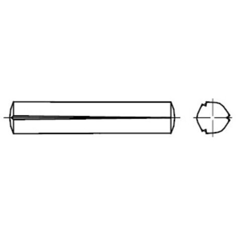 DIN 1471 Kegelkerbstift, ST 8x16 HP 100 Stk