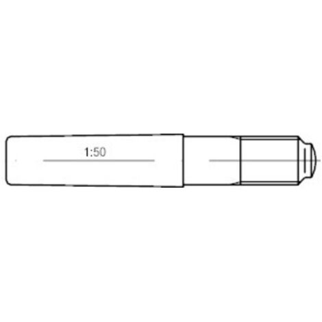 DIN 258 Kegelstift mit Gewindezapfen, ST 16x100 HP