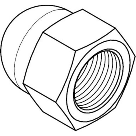 DIN 1587 Sechskant-Hutmutter, hohe Form, MS M16 HP 25 Stk