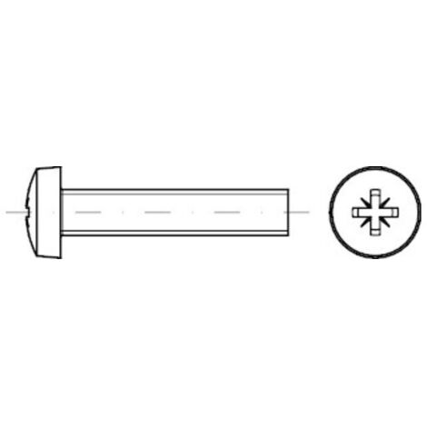 DIN 7985 Linsenschaube, Edelstahl A2 -Z M2,5x4 HP 1000 Stk
