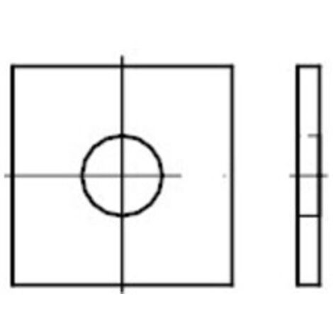 DIN 436 Vierkantscheibe für Holzkonstruktionen, ST tZn 30 HP 25 Stk