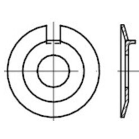 DIN 432 Scheibe mit Außennase (Sicherungsbleche), Edelstahl A4 19 HP 10 Stk