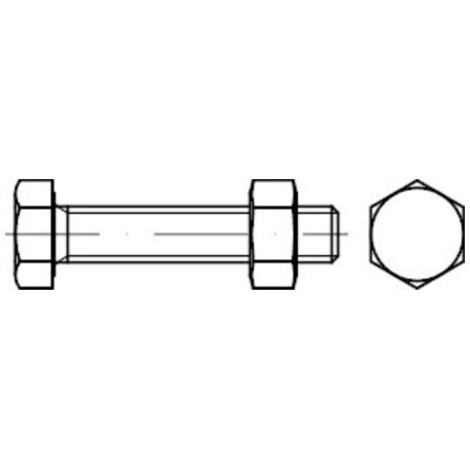 ISO 4017 Sechskantschraube mit Gewinde bis Kopf ISO-Schlüsselweiten, 5.6 Mu Kl.5 tZn AD W18 ...