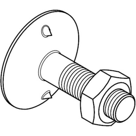 DIN 15237 Tellerschraube mit Tellerscheibe, mit Mutter, Mu 3.6 M8x20 HP 100 Stk