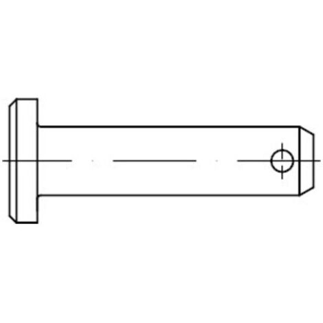 DIN 1444 Splint-Bolzen mit Kopf, ST galZn h11 B 12x35x29,5 HP 10 Stk