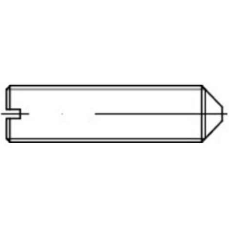 ISO 7434 Gewindestift mit Spitze und Schlitz, Edelstahl A1 M6x12 HP 25 Stk