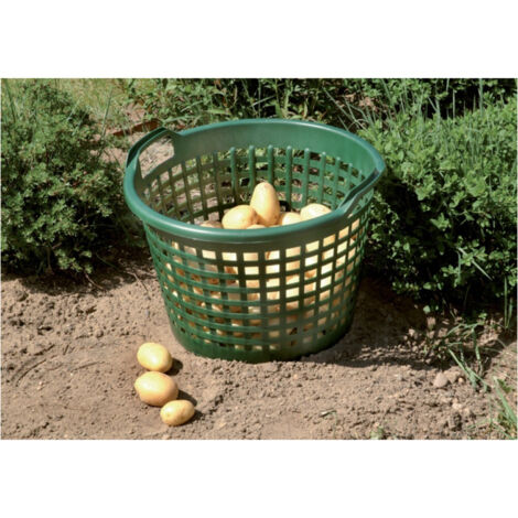 Floraworld Gartenkorb Kunststoff, 25 kg,Ø 45 cm Tragekorb Erntekorb