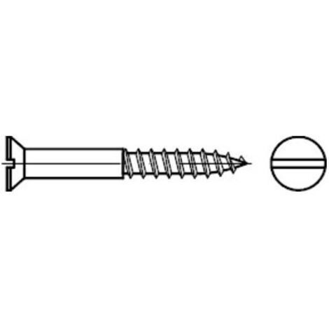 DIN 97 Senk-Holzschraube mit Schlitz, MS 3x30 HP 200 Stk