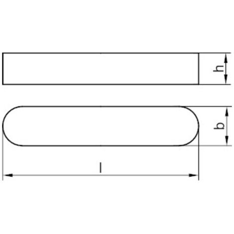 DIN 6885 Passfeder, ST C45K A 22x14x80 HP 10 Stk