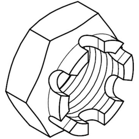 DIN 979 Kronenmutter, niedrige Form, 04 Fein M52x3 HP