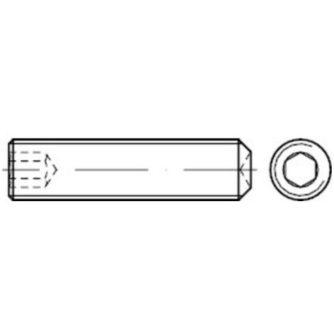 DIN 916 Gewindestift mit Ringschneide und Innensechskant, 45H Fein M6x0 ...