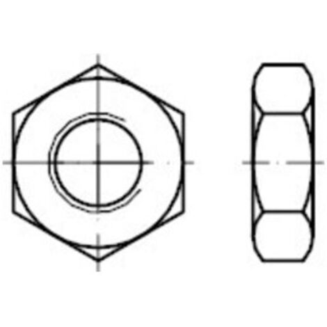 DIN 936 Sechskantmutter, niedrige Form, 17H M36 HP 10 Stk