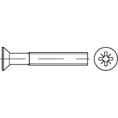 ISO 7046-1 Senkschraube mit Phillips-Kreuzschlitz PH, 4.8 galZn -Z ...
