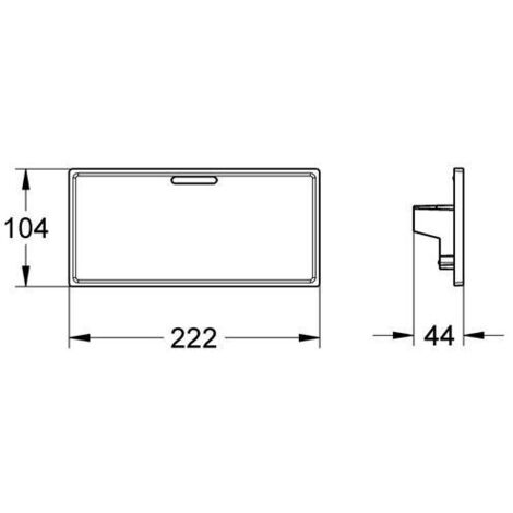 Grohe Ablage Grohtherm Cube Easy Reach abnehmbar, da Vinci satin white
