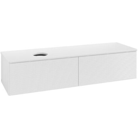 V&B Waschtischunterschrank mit Frontstruktur Antao 160x50cm, WBP-farbe ...