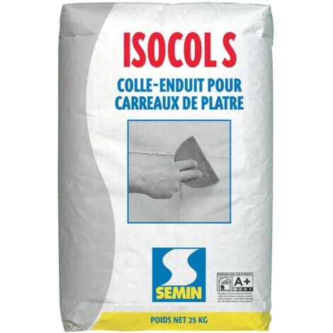 Semin – Colle pour carreaux de plâtre – Poudre 25 kg – Temps de prise ...