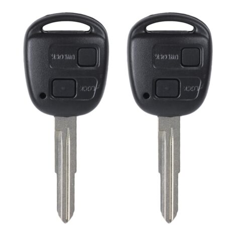 2Pcs Car 2-Button Remote Control Key Shell Mechanical for Overbearing