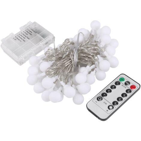 5 Meters 50 Ball Pendant with 13 Key Remote Control Waterproof Battery ...