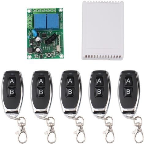 433MHz Universal Wireless Remote Control AC 220V 2-Channel Relay ...