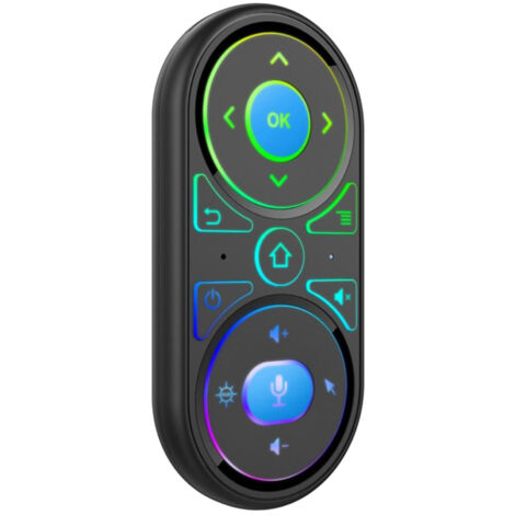 Air Mouse Voice Microphone RGB Backlit Gyro Remote Control IR Learning ...