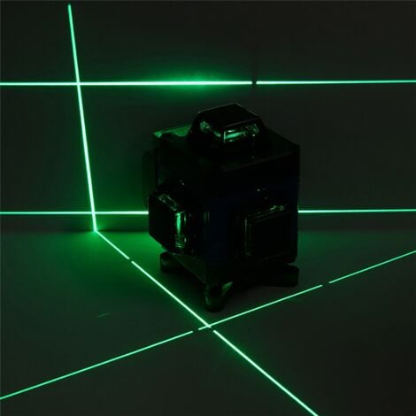 16 Line Laser-Level 4D Green Light Remote Control Horizontal Vertical ...