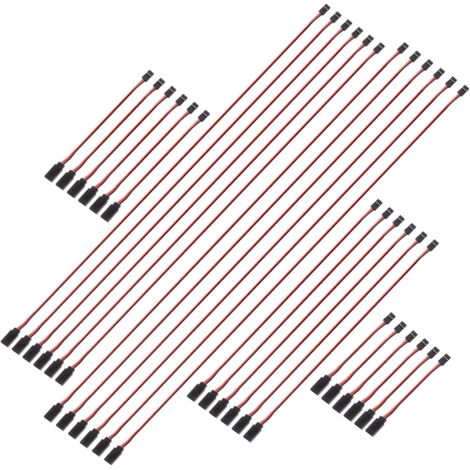 30 Pcs 3-Pin Extension Cable Cord Male To Female Lead Wire Connectors ...