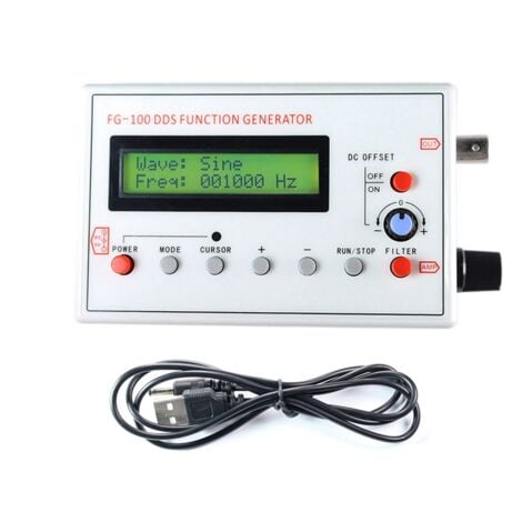 FG-100 DDS Function Signal Generator Frequency Counter 1Hz - 500KHz ...