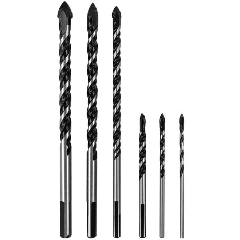Multipurpose Drill Bits, 6 Pcs Set Multi-Material for Drilling in Tile ...