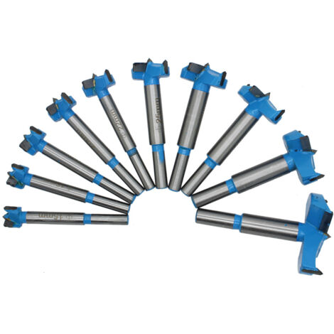 10Pc 15-50mm Forstner Bit Drill Bits Set Woodworking Hole Saw Wooden ...