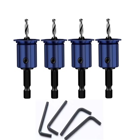 8mm Shank Countersunk Drill Bit Alloy Core Limiter Countersink Router ...