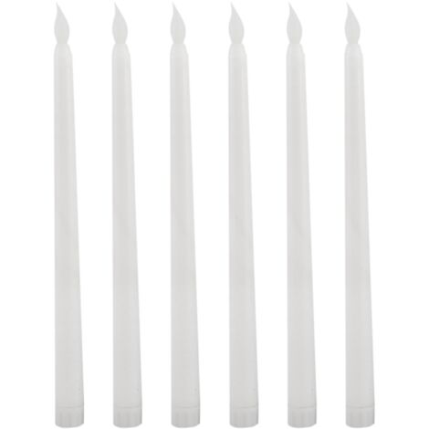 6Pcs LED Taper Candle for Dinner, Flickering Flameless Tapered Battery ...