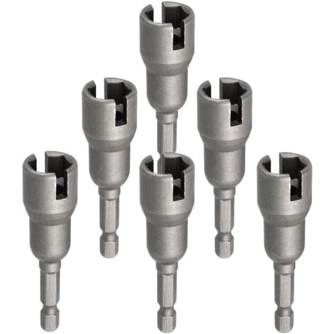 6 Pcs Power Wing Nut Driver Set, Slot Nuts Drill Bit Socket Wrenches Tools Set,1/4Inch Hex Shank ...
