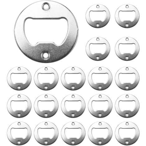 Bottle Opener Insert Kit,20 Set Round Inset Kit for DIY Keychain Beer ...