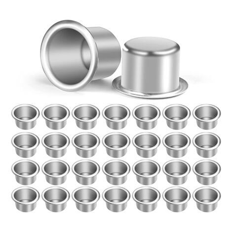 20PCS Metal Small Candle Holders, Tea Lights, Silver Insert Table ...