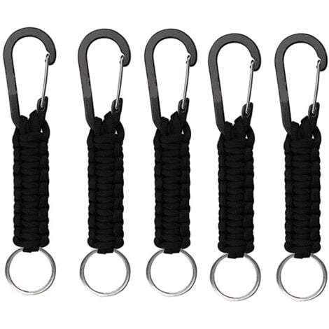 Outdoor Carabiner Key Chain Black Quick-Hanging Keychain Clip for Men Women