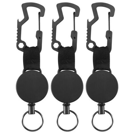 3 Pack Retractable Keychain - Heavy Duty Badge Holder Reel with ...