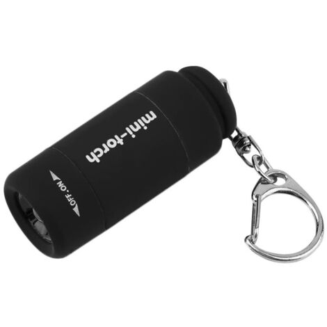 Mini Torch Keychain LED Rechargeable USB Flashlight Portable Keyring ...