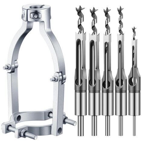 Square Hole Drill Bit Adapter and Set for Press Hollow Chisel Mortise ...