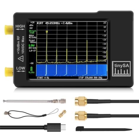 Upgraded Spectrum Analyzer,MF/HF/VHF UHF Input for 0.1MHZ-350MHZ and ...