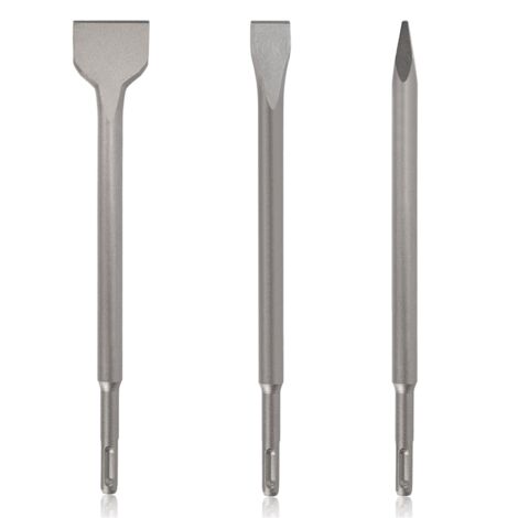 SDS-Plus Chisel Set for Rotary Hammer Drills, 3PC Masonry Concrete ...
