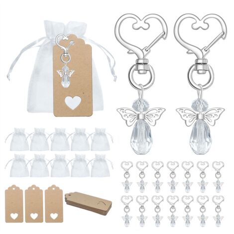 Thank You Gift in Bulk, Angel Keychains Plus Bows Wing Tags, Guest ...