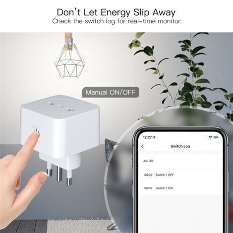 Tuya Wifi Smart Plug 16A Italian Voice Control Power Monitor Socket for ...