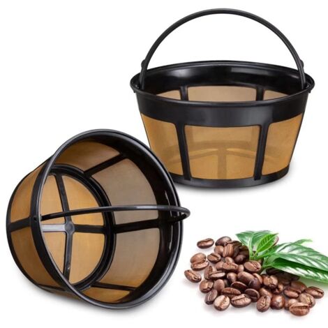 Reusable Coffee Filter, Basket Filters 8-12 Cup Replacement Filter with ...