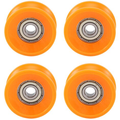 4Pcs 6X30X13mm Plastic Coated Sealed Bearings Steel 606Z Deep U Groove ...
