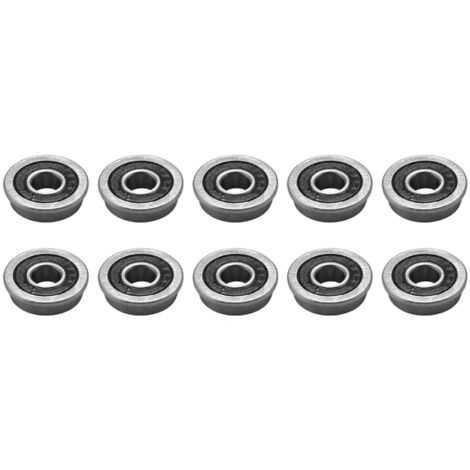 10Pcs F695- Bearing 5X13X4mm Flanged Miniature Deep Groove F695RS for ...