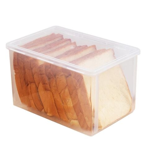 Airtight Bread Storage Containers Box Plastic Reusable Loaf Cake Clear ...