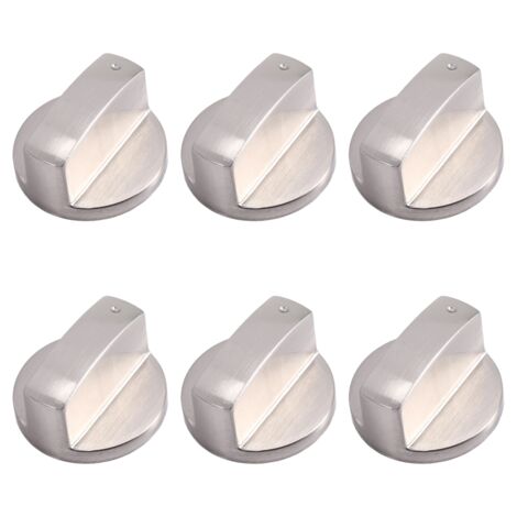 6Pcs Cooker Knobs,6mm Gas Stove Knobs Replacement Metal Accessories for Kitchen Oven