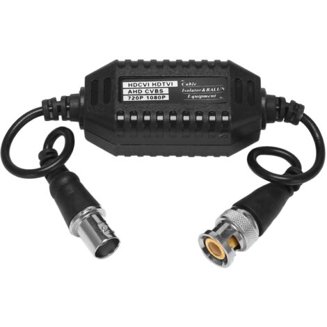Coaxial Video Ground Loop Isolator Balun BNC Male to Female for CCTV Camera
