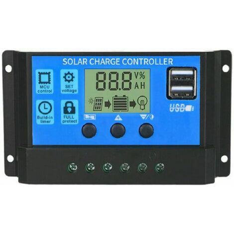 100A Solar Charge Controller, Panel Battery Intelligent Regulator with ...